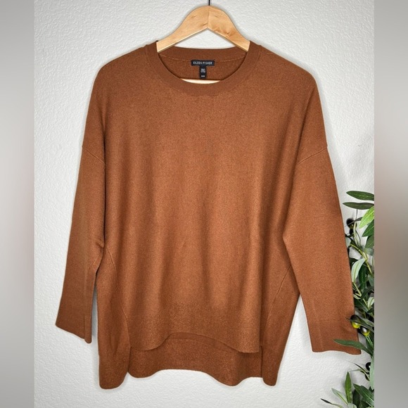 Eileen Fisher | Sweaters | Eileen Fisher Womens Brown Wool Blend ...